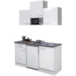 Flex-Well Pantryk&uuml;che &raquo;Lucca&laquo; mit E-Ger&auml;ten, Gesamtbreite 150,5 cm wei&szlig; B/H/T: 150cm x 60cm