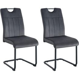 Home Affaire Esszimmerstuhl &raquo;BRANDON, 2er Set, mit Metallgestell in matt schwarz&laquo; (Set) 2 Stk.in verschiedenen Farben, Belsatbarkeit pro Stuhl 120 kg,