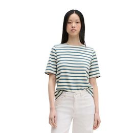 Marc O'Polo Marc O'polo Damen Marc O'Polo T-Shirt straight aus weichem Jersey, geringelt gr&uuml;n XS