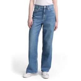 Tom Tailor Denim Damen Tom Tailor Denim Weite Jeans &raquo;LINOU&laquo; im Five-Pocket Style blau M (38), L&auml;nge 32