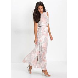bonprix Damen bonprix Chiffonkleid f&uuml;r warme Tage, aus Chiffon, Loose Fit, &auml;rmellos rosa 42, N-Gr