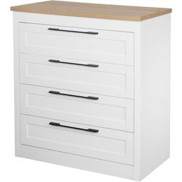 OTTO home Schubkastenkommode &raquo;B&uuml;sum Schlafzimmer Schrank W&auml;scheschrank&laquo; Sideboard mit 4 Schubladen im Landhaus Design Bestseller Holzwerkstoff, MDF B/