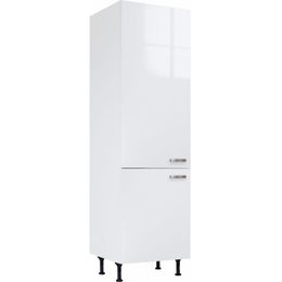 KOCHSTATION Seitenschrank &raquo;KS-Cara&laquo; wei&szlig; wei&szlig;, B/H/T: 60cm x 211,8cm x 58,4cm, T&uuml;ren: 2 Stk.