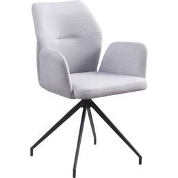 Salesfever Esszimmerstuhl &raquo;Taormina Armlehnstuhl&laquo; () 1 Stk.Esszimmersessel mit 180&deg; Drehfunktion schwarz Metall, Polyester B/H/T: 59cm x 88cm x 58cm, 