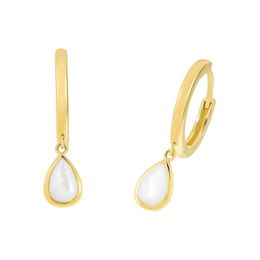 Amor Damen Paar Creolen &raquo;Drop&laquo; gold Silber 925 (Sterlingsilber)