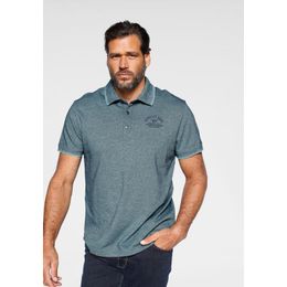 Arizona Herren Poloshirt Kurzarm, mit Polokragen, mit Print-Applikationen, aus Piqu&eacute;-Stoff gr&uuml;n L (52/54)