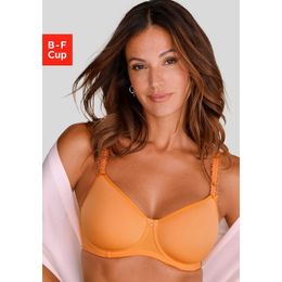 Nuance by Lascana Minimizer-BH mit B&uuml;gel & leichten Spacer-Schalen, mit Spitzentr&auml;gern, Sommer orange 85, Cup C Minimizer-BH