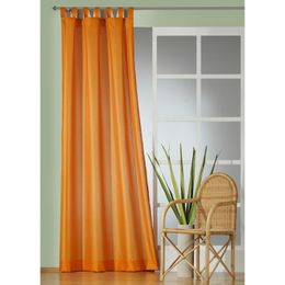 WIRTH Gardine &raquo;Daria&laquo; Schlaufen 1 Stk. tlg. orange Polyester 145cm, Schlaufen, 135cm