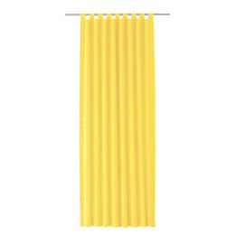 WIRTH Vorhang &raquo;Trondheim 328 g/m&sup2;&laquo; Schlaufen 1 Stk. tlg. gelb Chenille, Polyacryl 145cm, Schlaufen, 132cm