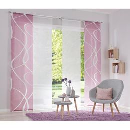 Neutex for you! Schiebegardine &raquo;Rumbek&laquo; Klettband 1 Stk. tlg. inkl. Befestigungszubeh&ouml;r, Breite: 57 cm rosa Scherli, Polyester 145cm, Klettband, 57cm