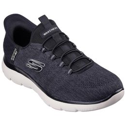 Skechers Herren Slip-On Sneaker &raquo;SUMMITS-KEY PACE&laquo; Slipper, Freizeitschuh, Halbschuh in veganer Verarbeitung schwarz 47,5