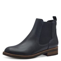 Tamaris Damen Chelseaboots Stiefelette, Businessschuh mit beidseitigem Stretcheinsatz blau 39