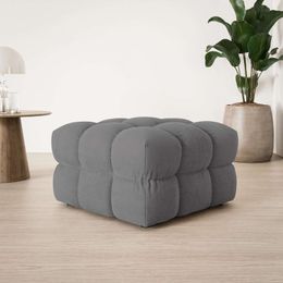 s.Oliver Polsterhocker &raquo;COBBO Sitzhocker Bubble-Optik, Ma&szlig;e B/T/H: 80/80/48 cm&laquo; passend zum Sofa, moderne Steppung und hoher Sitzkomfort grau 100% 