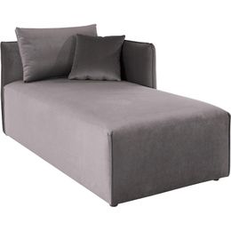 OTTO home Ottomane &raquo;N&ouml;re&laquo; Modul - zum Zusammenstellen; in vielen Bezugsqualit&auml;ten und Farben grau Samtoptik (100% Polyester);Struktur (100% 