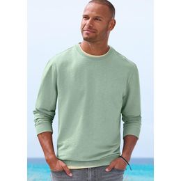John Devin Herren Langarmshirt in Struktur-Qualit&auml;t und in modischen Farben gr&uuml;n M (48/50)