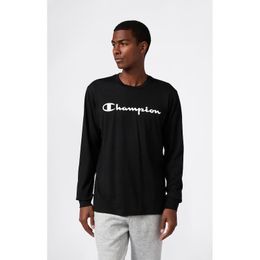 Champion Herren T-Shirt &raquo;BASICS Long-Sleeve T-Shirt Large Logo&laquo; Langarm-Design, sportlicher Stil, aus Baumwolle schwarz S (44/46)