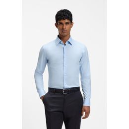 BOSS Herren BOSS Businesshemd &raquo;Hank&laquo; Kentkragen, Slim-Fit, b&uuml;gelleichte Qualit&auml;t blau 43, N-Gr