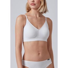 Skiny Damen Soft-BH &raquo;Cotton Essentials&laquo; herausnehmbare Pads, weich, gepolstert, Baumwollmix wei&szlig; 42, N-Gr
