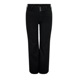Only Carmakoma Damen Only CARMAKOMA High-waist-Jeans &raquo;CARANNA HW WIDE BLACK DNM NOOS&laquo; Viskosemischung, High Waist schwarz 42, L&auml;nge 32