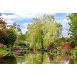 papermoon Fototapete &raquo;Monets Garten&laquo; bunt Vlies B/L: 3m x 2,23m, Bahnen: 6 Stk.