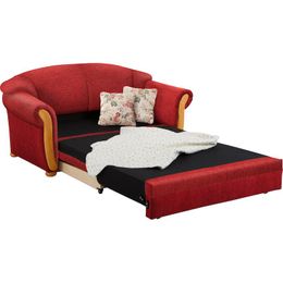 Home Affaire 2-Sitzer &raquo;Milano, Schlafsofa im Landhaus-Stil, bequem, Liegefl&auml;che 188/124cm&laquo; mit Bettfunktion rot Chenille (70% Polyacryl, 30% Polyester