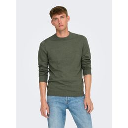 Only & Sons Only & Sons Herren ONLY & SONS Strickpullover &raquo;ONSLOUI REG 12 MEL CREW KNIT NOOS&laquo; grau XXL