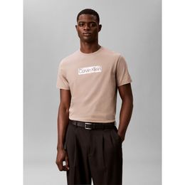 Calvin Klein Herren T-Shirt Reine Baumwolle, Regular Fit, Glanzdruck XL