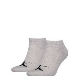 Calvin Klein Jeans Herren Sneakersocken &raquo;CKJ MEN SNEAKER 2P MONOGRAM&laquo; 2 Paar, 2 Stk. tlg. komfortable Frotteesohle f&uuml;r zus&auml;tzlichen Komfort grau 39-42