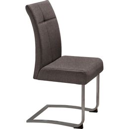 OTTO home Freischwinger &raquo;Rab&laquo; (Set) 2 Stk.Bezug in verschiedenen Qualit&auml;ten, maximale Belastbarkeit 120 kg braun Polyester B/H/T: 44cm x 98,5cm x 57cm