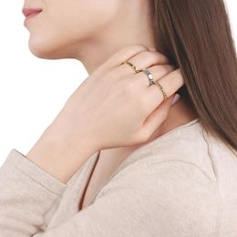 Tom Tailor Tom Tailor Ring-Set &raquo;Multipack Schmuck Geschenk Edelstahl&laquo; gold 56, Edelstahl, 7,5mm