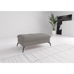 Sit & More sit&more Polsterhocker &raquo;Amica&laquo; mit Stauraum grau B/H/T: 102cm x 47cm x 69cm, NaturLEDER ,mit Stauraum