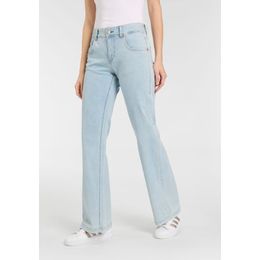 Herrlicher Damen 5-Pocket-Jeans &raquo;Edna Denim Light&laquo; im Flared Fit blau 34, L&auml;nge 34