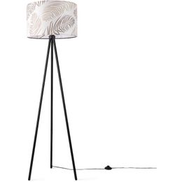Paco Home Stehlampe &raquo;Trina Kuba&laquo; E27 Wohnzimmer Kinderzimmer Lampenschirm Zimmer Deko Schlafzimmer Palme wei&szlig; H: 148,5cm
