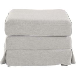 OTTO home Polsterhocker &raquo;Shadmoor&laquo; Hussenoptik, in uni oder mit Blumendruck, passend zur Shadmoor-Serie grau 100% Polyester B/H/T: 66cm x 48cm x 66cm,