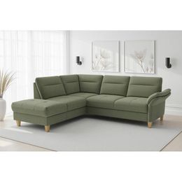 Sit & More sit&more Ecksofa &raquo;Pamela, B: 218 cm, L-Form, wahlweise mit Schlaffunktion und Bettkasten&laquo; mit Federkern beige 95% Polyester 5% Polyamid B/H/T: 218cm x