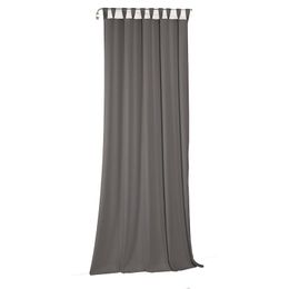 WIRTH Vorhang &raquo;Newbury&laquo; Schlaufen 1 Stk. tlg. grau Jacquard, Baumwolle, Polyester 125cm, Schlaufen, 65cm