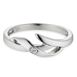 Bruno Banani Damen Silberring &raquo;Schmuck Geschenk Fingerring geschwungen&laquo; mit Zirkonia (synth.) silber 58, Silber 925 (Sterlingsilber), 2,1mm