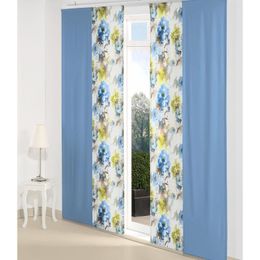 WIRTH Schiebegardine &raquo;MOLINELLA&laquo; Paneelwagen 1 Stk. tlg. blau Polyester 145cm, Paneelwagen, 60cm