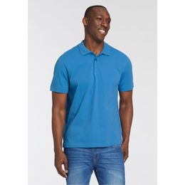 MAN'S WORLD Man's World Herren Poloshirt Kurzarm, lockere Passform, unifarben blau 52/54 (L)