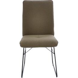 K+w Komfort & Wohnen K+W Komfort & Wohnen Kufenstuhl () 1 Stk.Drahtgestell in Metall schwarz, Griff am R&uuml;cken, Steppung im Sitz beige B/H/T: 46cm x 91cm x 62cm, 1 Stk., 