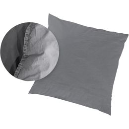 Primera Kissenbez&uuml;ge &raquo;Kissenbez&uuml;ge &raquo;Stone Washed&laquo;, (2 St&uuml;ck)&laquo; mit Stone-Washed Optik grau Renforc&eacute;, Obermaterial: 100% Baumwolle B/L: 40cm x 40cm, 2 Stk., 
