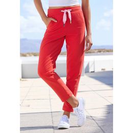 ELBSAND Damen Sweathose &raquo;Brinja&laquo; mit Taschen und breiten Kordeln, Jogginghose, l&auml;ssige Passform rot XXL (44), N-Gr