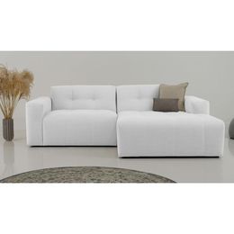 OTTO home Ecksofa &raquo;Tapley&laquo; Breite 221 cm,Boucle, Struktur fein, mit Knopfsteppung, bodentief beige 100% polyester B/H/T: 221cm x 73cm x 154cm, 