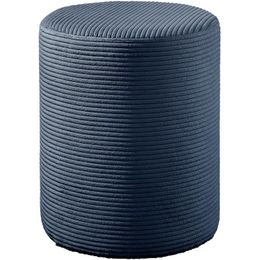 Maintal Polsterhocker &raquo;Wiesenbach&laquo; in Cord Bezug blau Cord