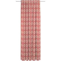 Adam Vorhang &raquo;Romantic Puligny Light&laquo; Multifunktionsband 1 Stk. tlg. aus 100% Bio-Baumwolle rot Jacquard, Baumwolle 145cm, Multifunktionsband, 142cm