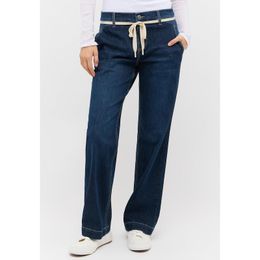 Angels Damen Angels 5-Pocket-Jeans &raquo;L. RETRO&laquo; Wide Leg, mit Stretch und Bindeband 44, L&auml;nge 28