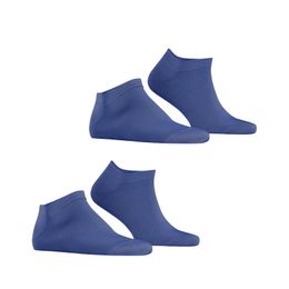 Esprit Herren Sneakersocken &raquo;Basic Uni&laquo; 2 Paar, weich, uni Socken, schmales B&uuml;ndchen blau 47-50