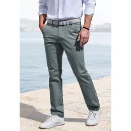 John Devin Herren Chinohose &raquo;- lange Hose in Regular-fit&laquo; aus elastischer Baumwoll-Qualit&auml;t, in 3 L&auml;ngen: 30 & 32 & 34 gr&uuml;n 32, L&auml;nge 34