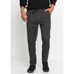 bonprix Herren bonprix Chinohose aus Polyester, Viskose und Elasthan, mit elastischem Taillenabschluss grau 58, N-Gr