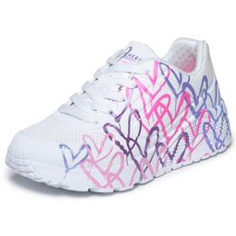 Skechers M&auml;dchen Sneaker &raquo;UNO LITE&laquo; Schn&uuml;rschuh, Freizeitsneaker, Gr&ouml;ssenschablone zum Download bunt 37